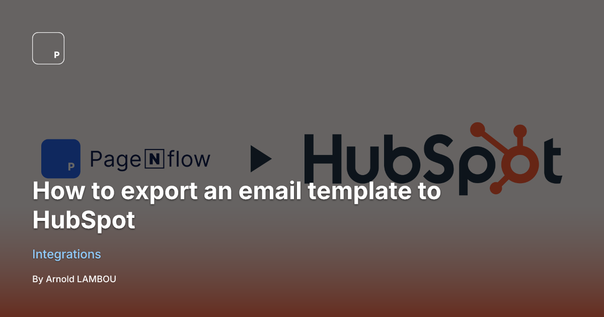 How to export an email template to HubSpot