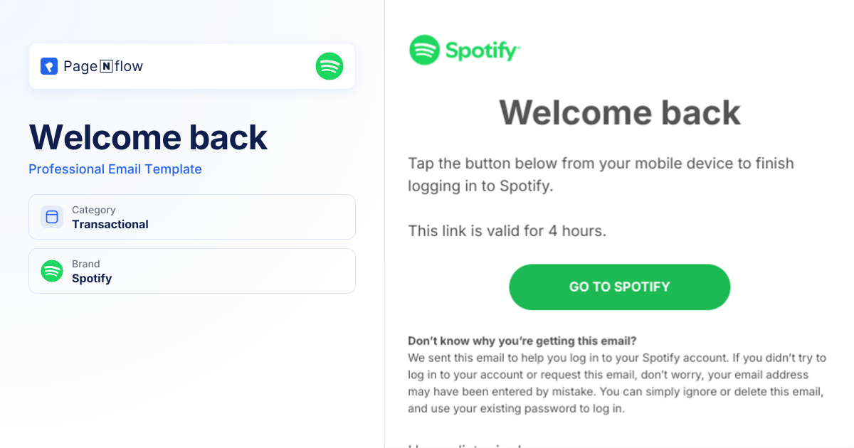 Welcome back - Spotify