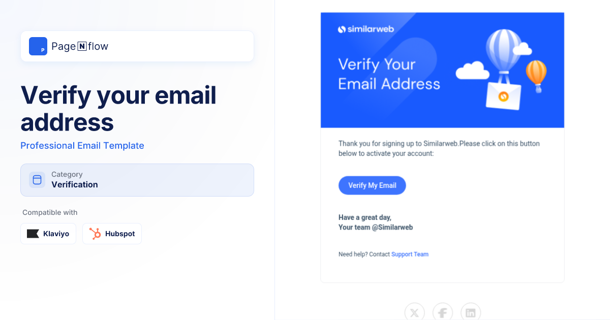 Verify your email address - Verification | Pagenflow